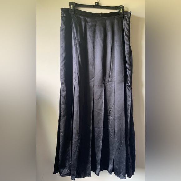 Spiegel | Skirts | Vintage Spiegiel 0 Silk Black Maxi Satin Skirt With ...